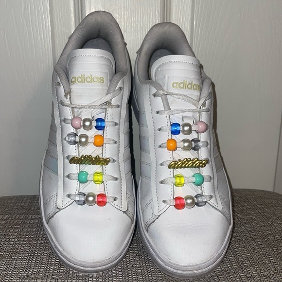 adidas | Shoes | Adidas Grand Court Sneakers With Iridescent Stripes ...